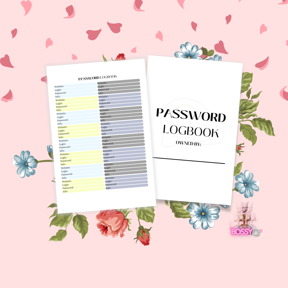 KDP Password Logger Template CANVA
