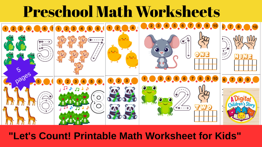 Preschool Worksheets , Numbers , Counting and tracing