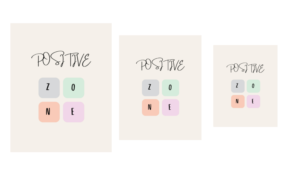 Positive Zone Printable Wall Art | Downloadable Print, Minimalist Wall ...