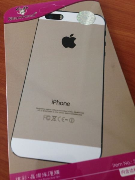 iPhone 5 Gold Champagne Sticker Decal Set