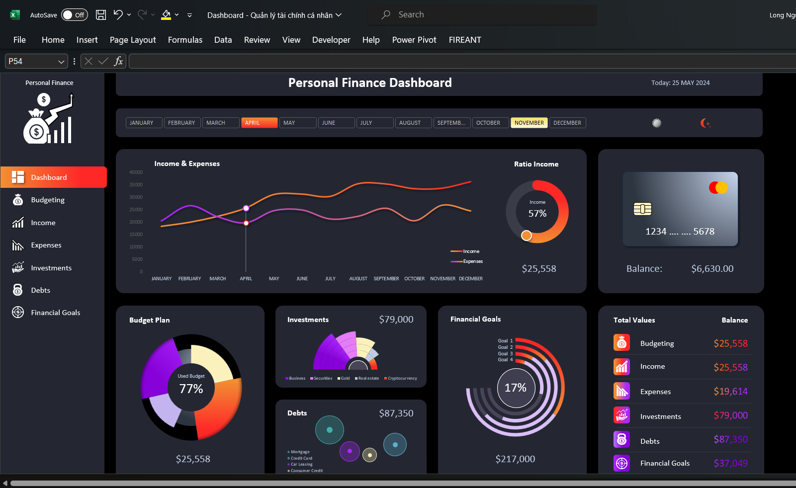 Excel Mastery Dashboard Bundle
