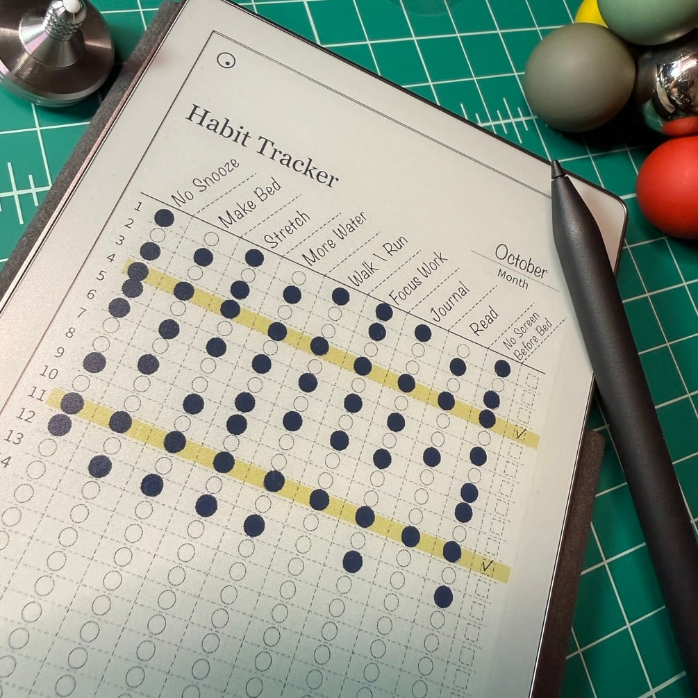 Daily Success Habit Tracker (Designed for Remarkable Paper Pro Move)
