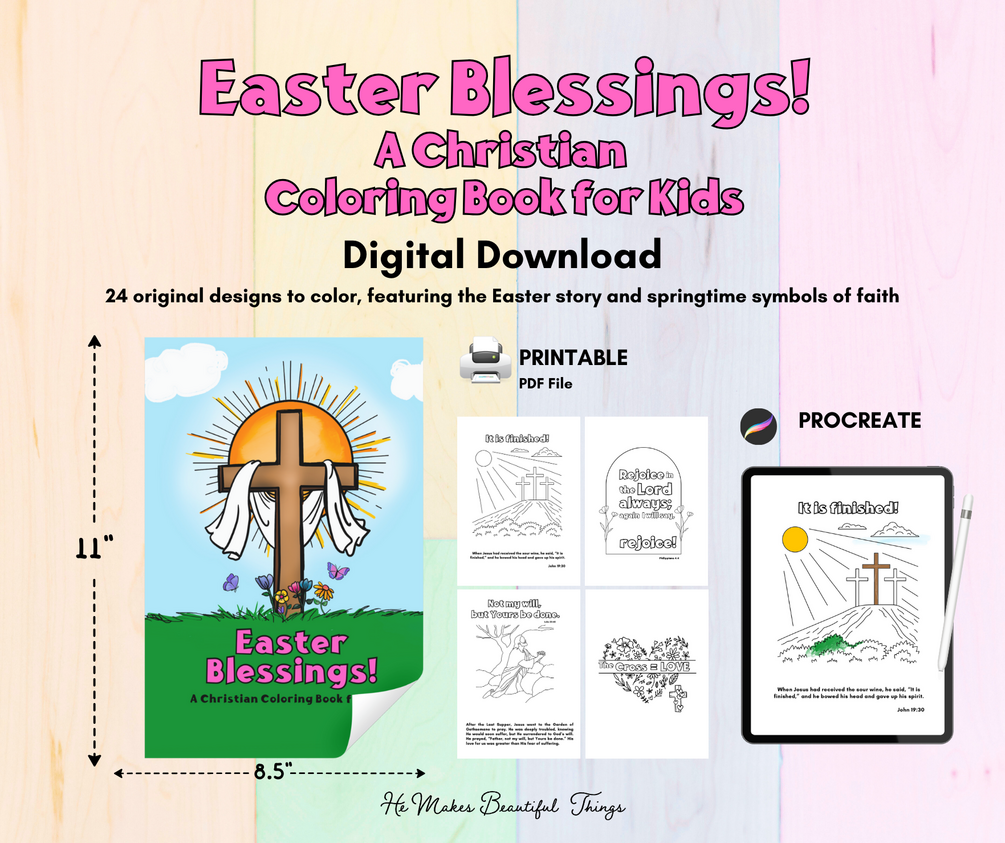 Easter Blessings: A Christian Coloring Book for Kids