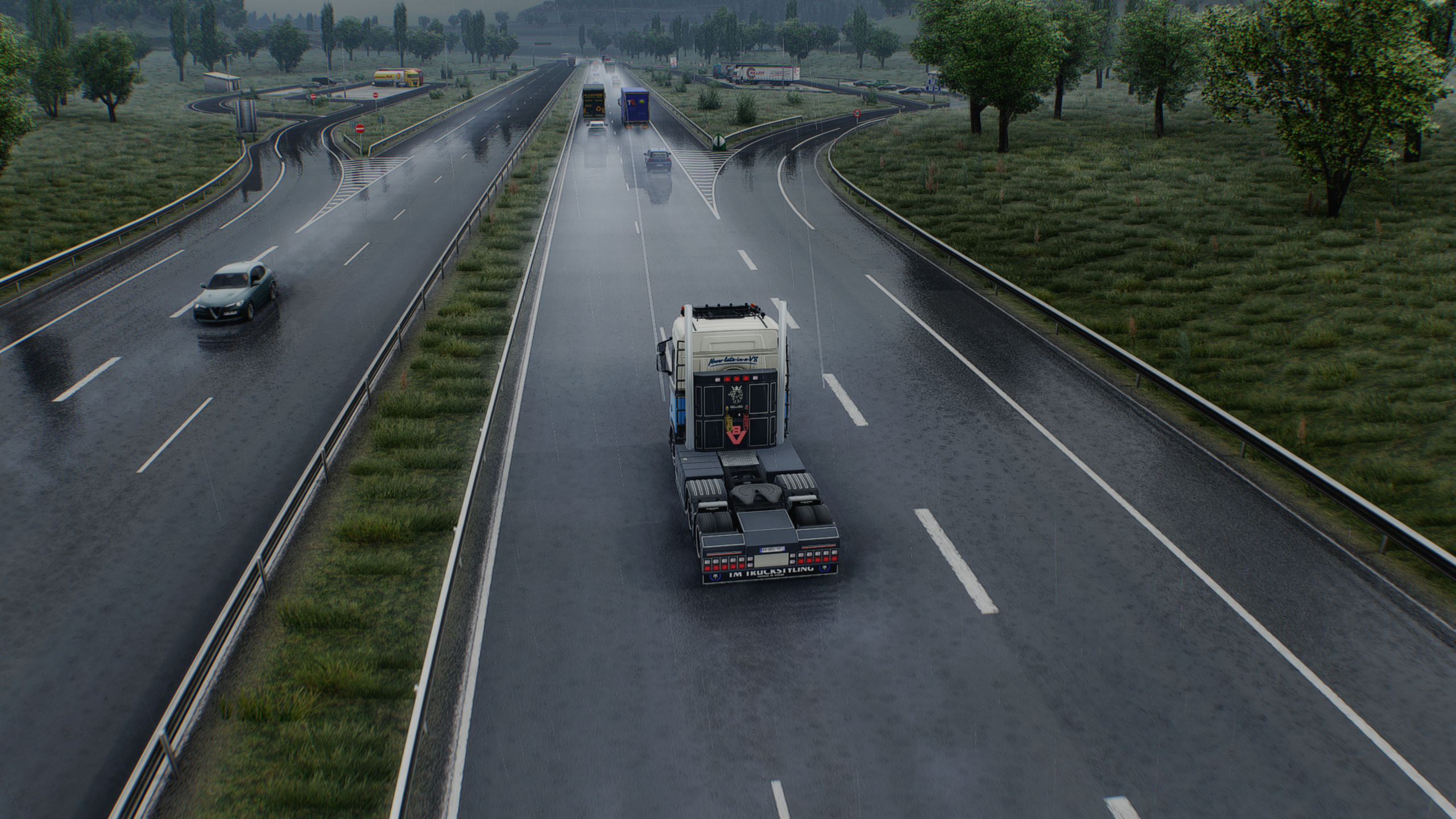 TM Realistic Rain with Coating Glass v1.3 | ETS2 & ATS 1.58 & 1.59