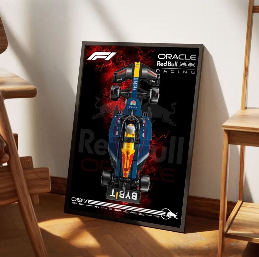 Affiche compatible Lego Speed Champions F1 - Modèle 1 - Oracle Red Bull ...