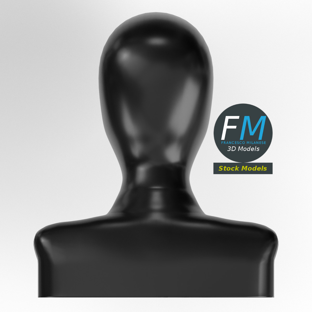 3D MODEL - Faceless mannequin head