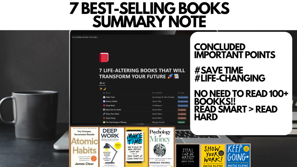 7 Self-Growth Book Collection Summary Note, 7 Best-selling Books ...