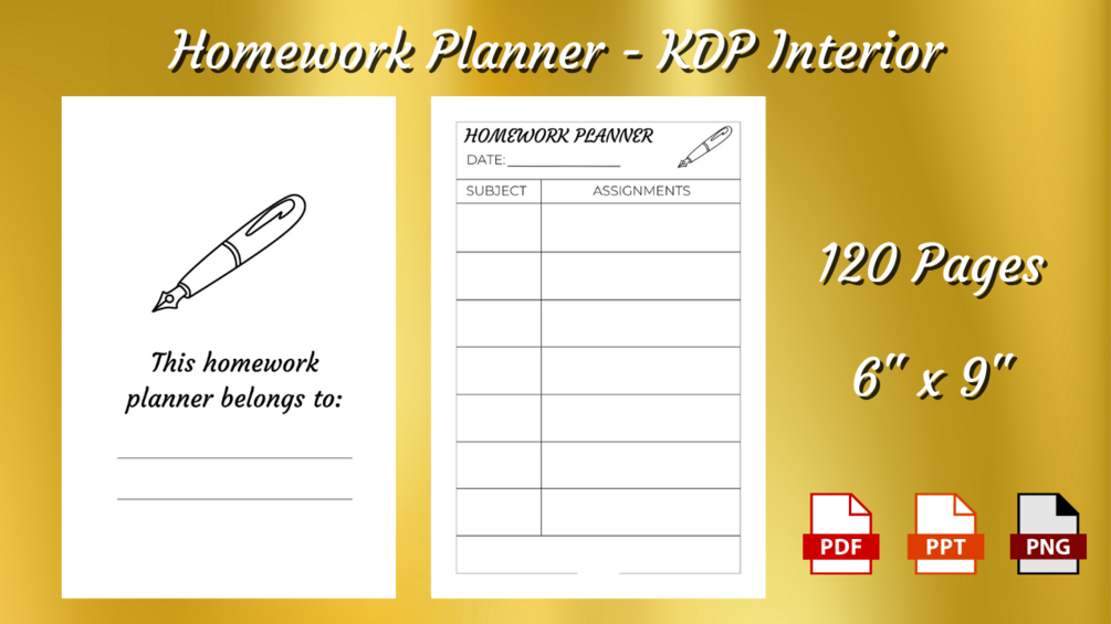 KDP Interior: Homework Planner