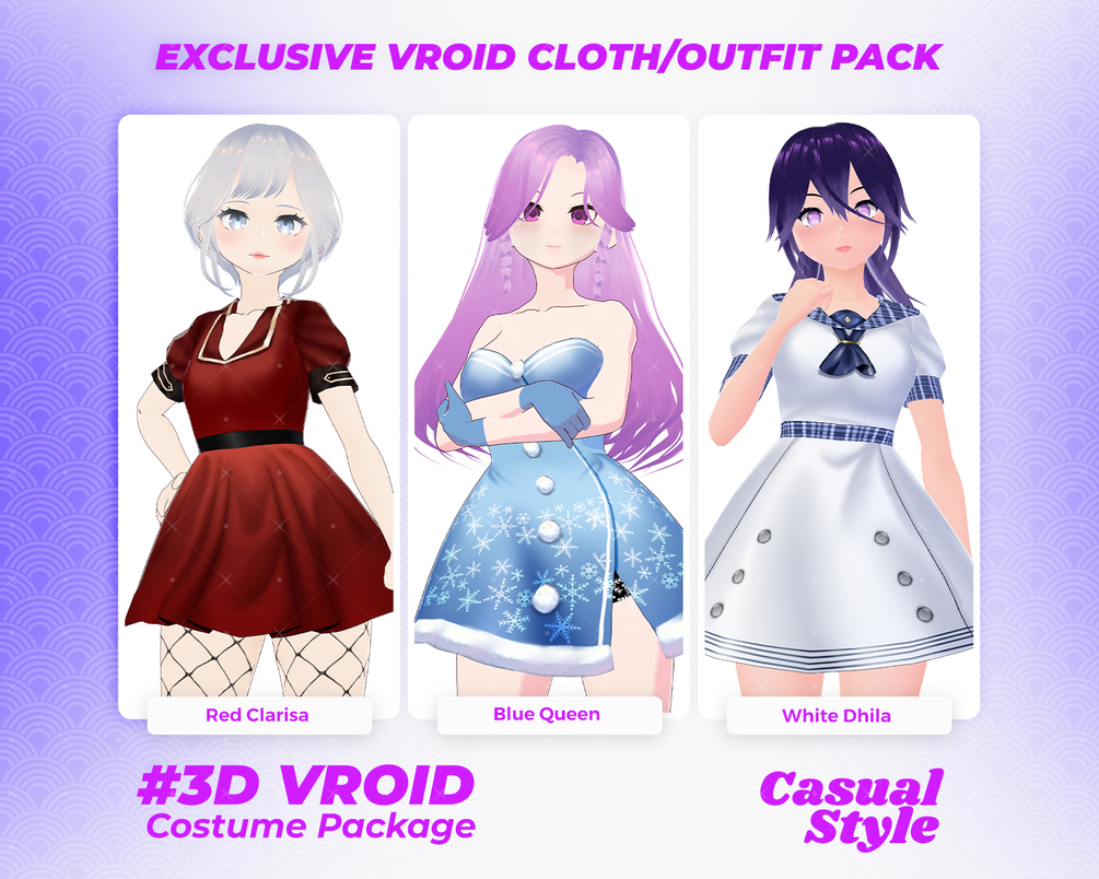 Trendy and Greceful VRoid Casual Clothing Pack for Streamers - VRoid ...