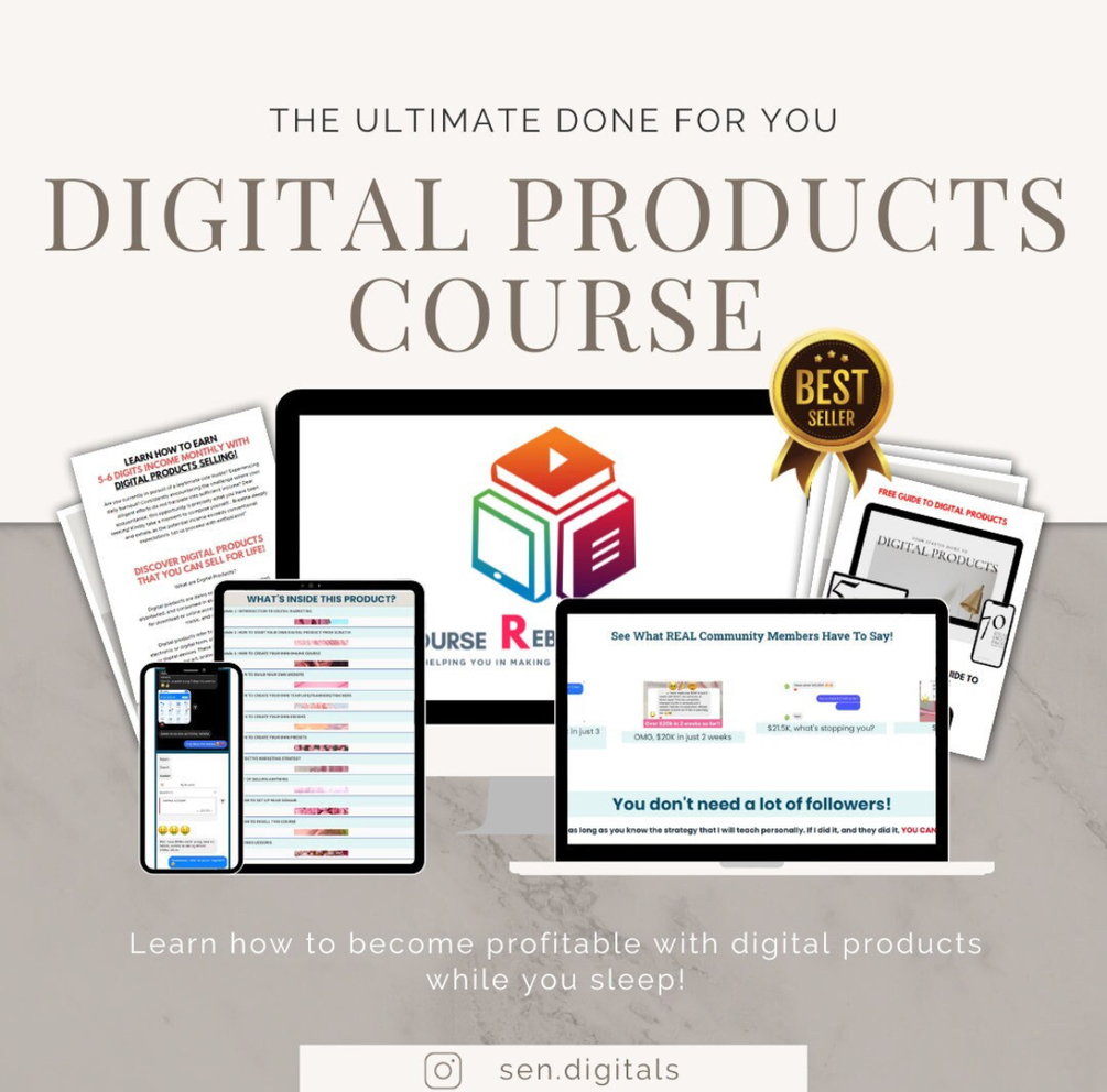 Digital Products Creation Course With Master Resell Rights