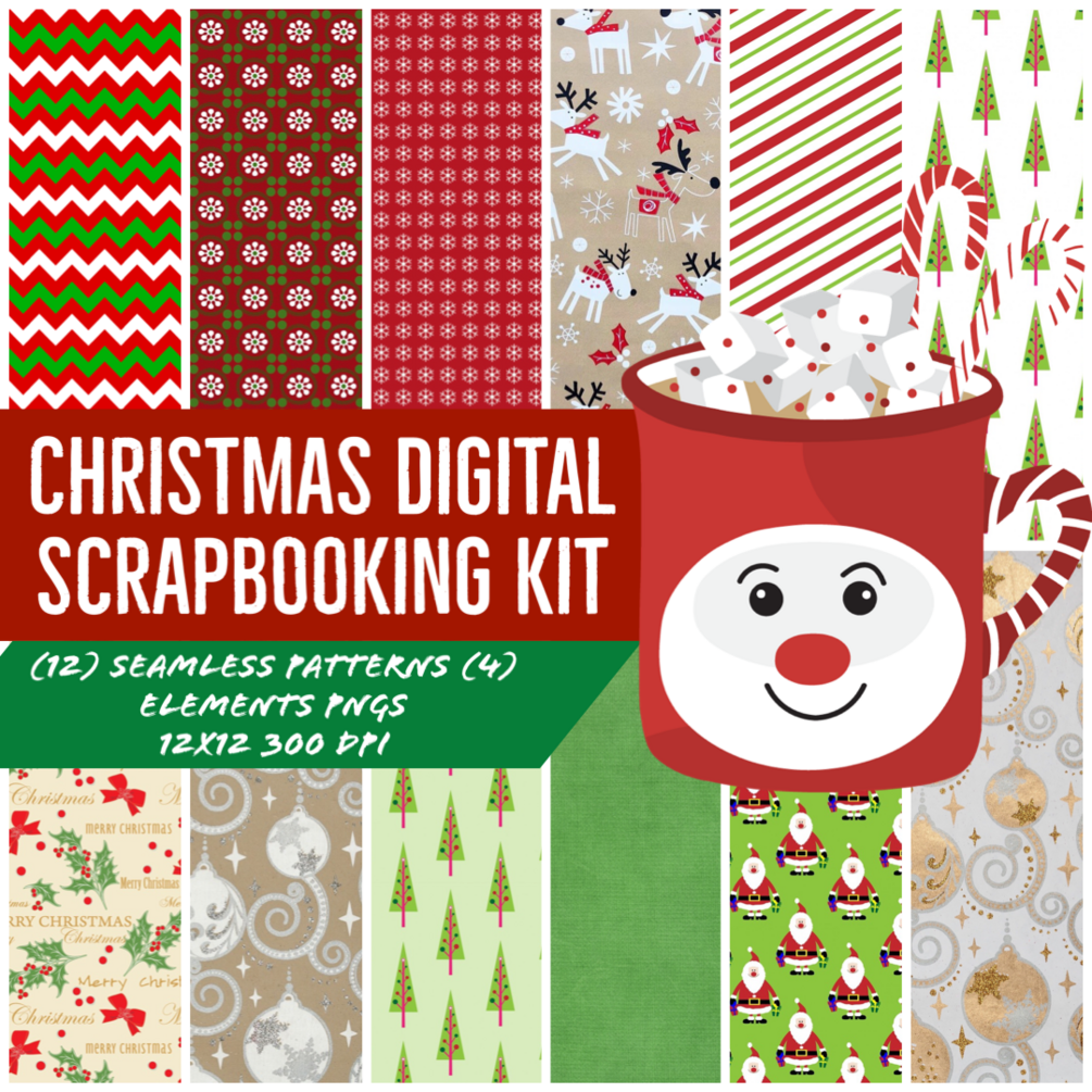 Christmas Hot Chocolate Digital Scrapbook Kit