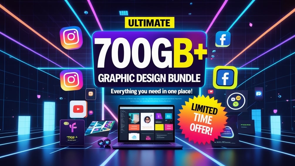🎉 Ultimate 700GB+ Graphic Design Bundle
