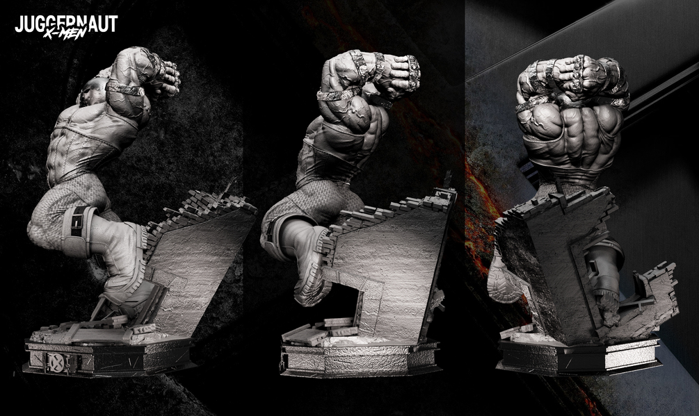 Wicked Marvel Juggernaut Sculpture: Tested and ready for 3d printing