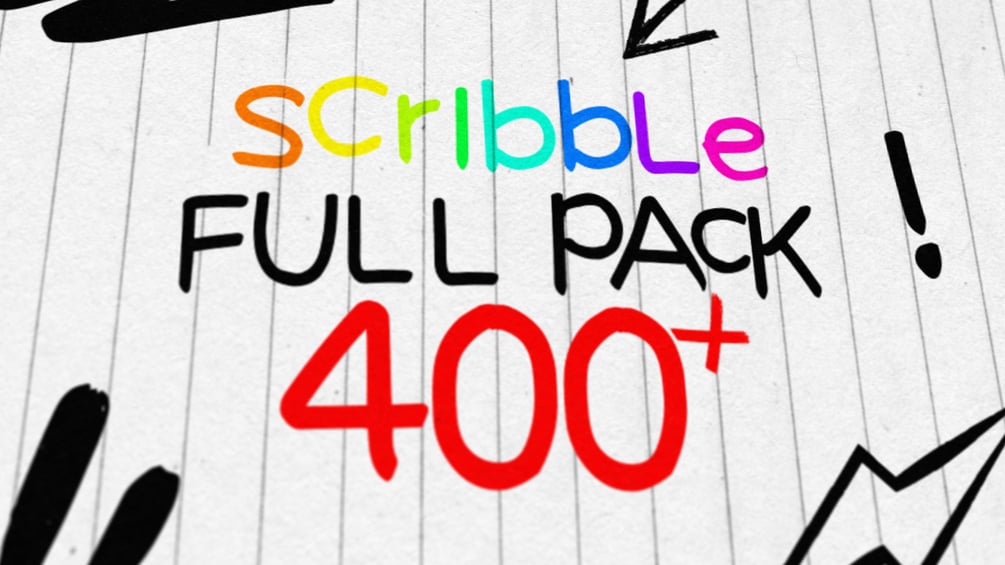 Scribbles Elements - Full Pack - 400+ Elements