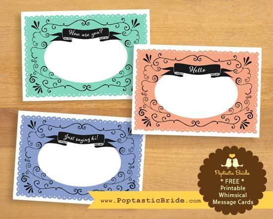 Whimsical Swirls Blank Message Cards