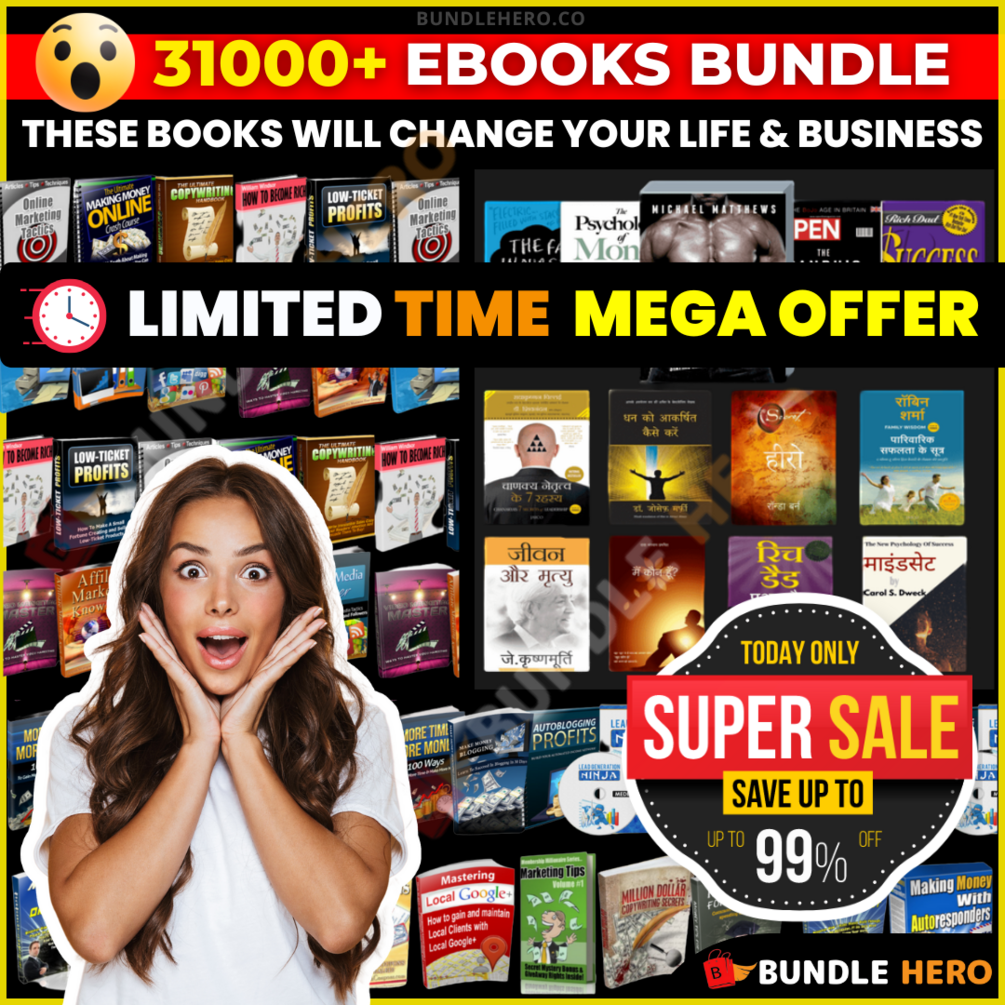 31000+ Ebooks Mega Bundle + Bonuses