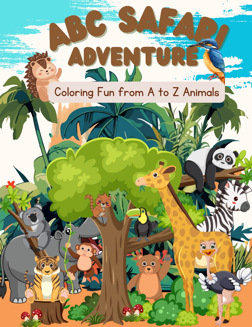 ABC Safari Adventure – A to Z Animal Coloring Book with Letter & Word ...