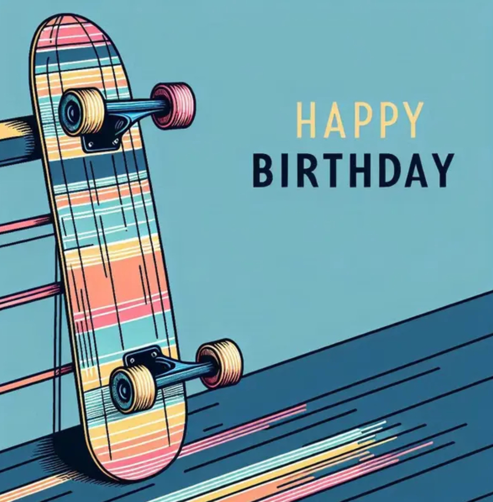 Skateboard Happy birthday