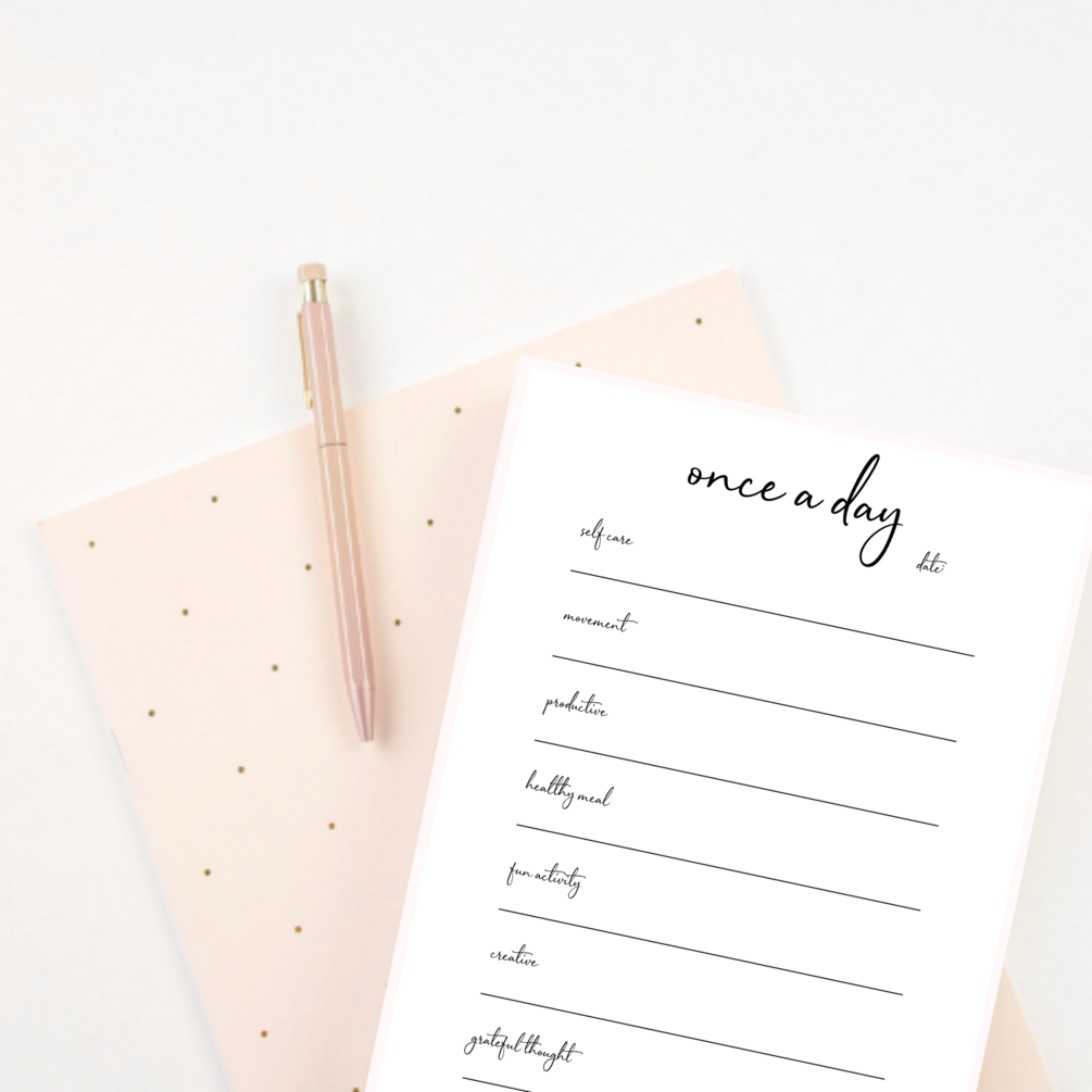 Printable Once a Day Planner
