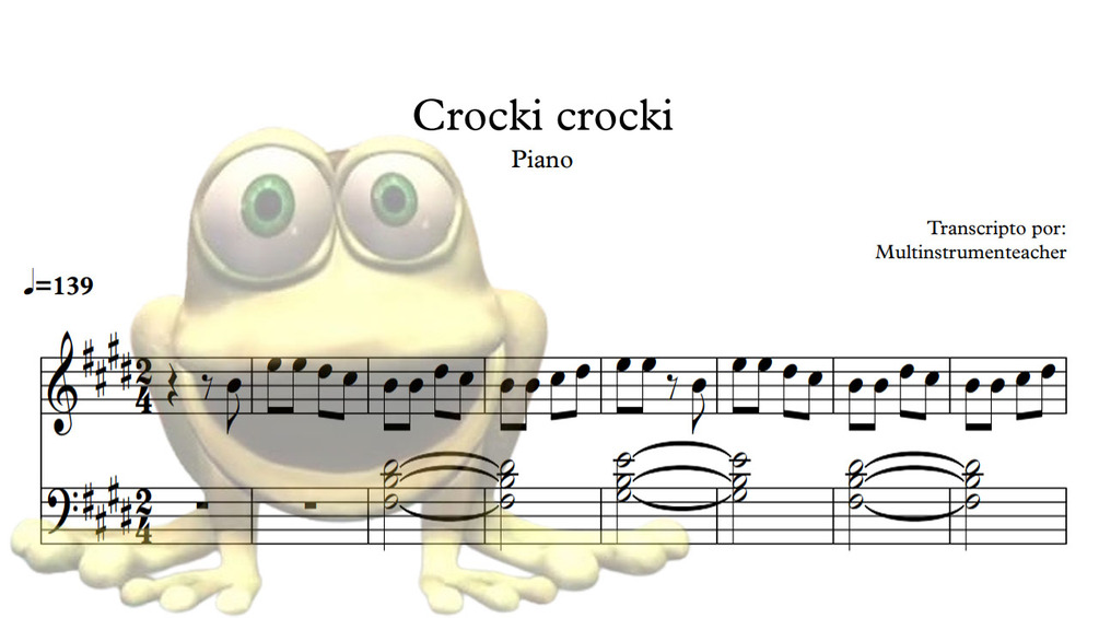 Crocki Crocki - Partitura para piano