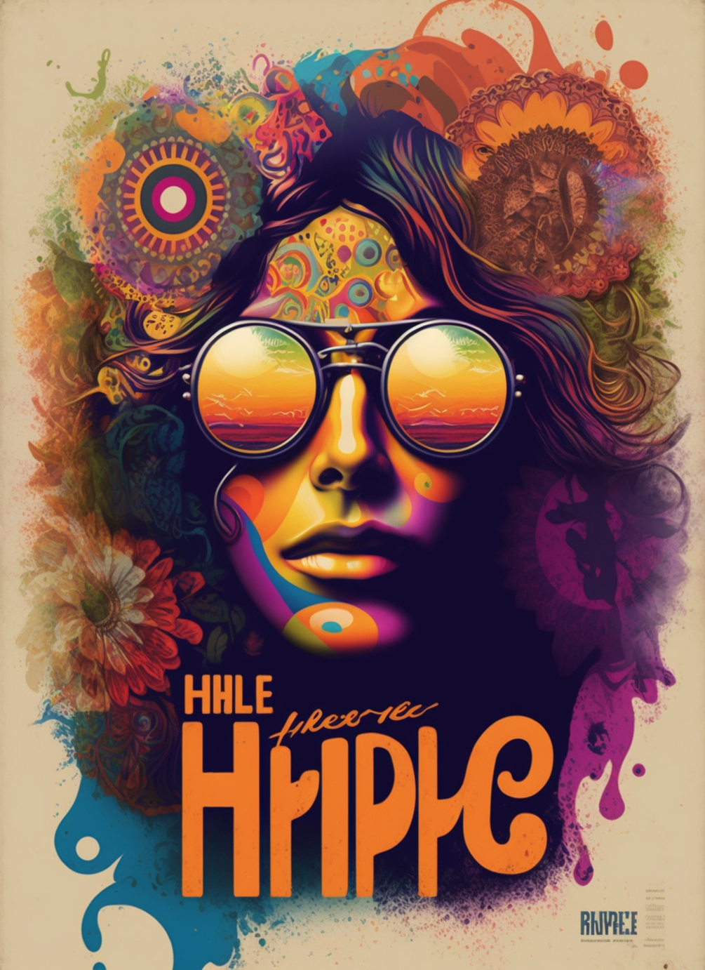 High-Quality 50x70 cm Poster - Perfect for Your Home or Office - Hippie ...