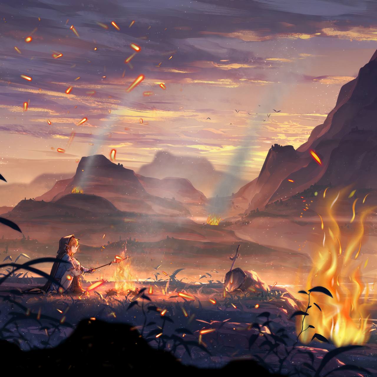 FREE Fire Brush Set for Procreate!