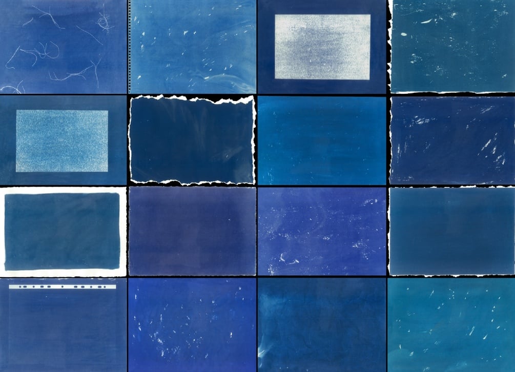 Cyanotype Textures - 16 High‑Res Scans