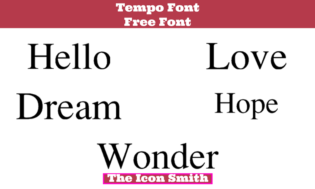 Free Tempo Font F1878