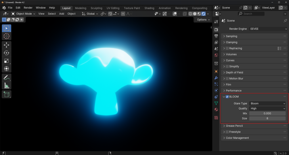 Bloom Effect Add-on for Blender 4.2+