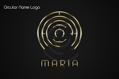 MARIA - Circular Name Logo