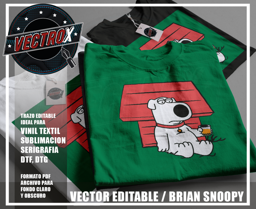 Vector Editable - Brian Snoopy