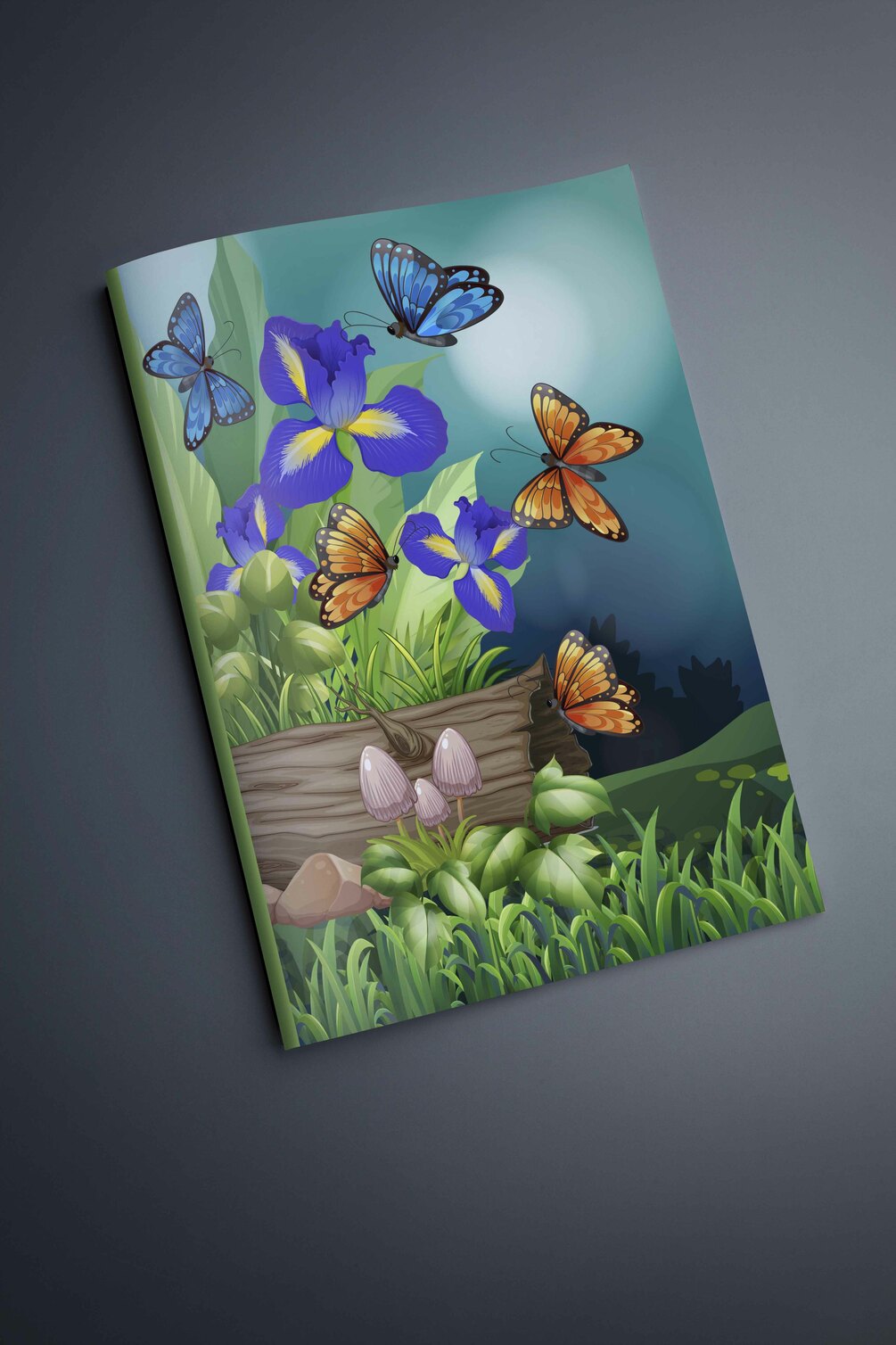 ( Premium Design ) Beautiful Butterflies Flying in the Beautiful Garden ...