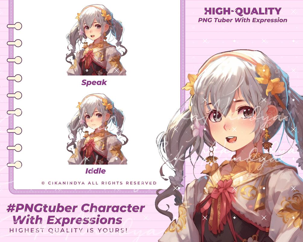 PNG Tuber | Beautiful PNG Tuber Character Brown Costume for Streamers ...