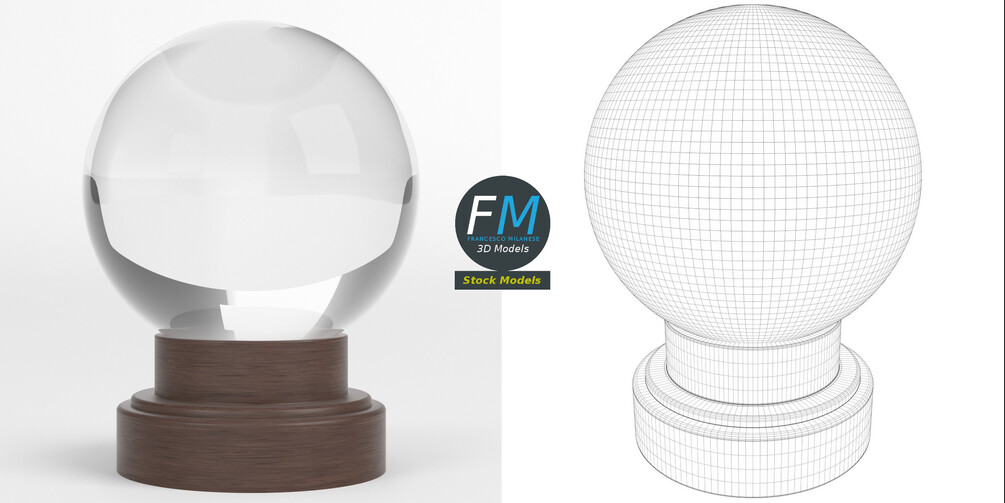 3D MODEL - Orbuculum crystal sphere