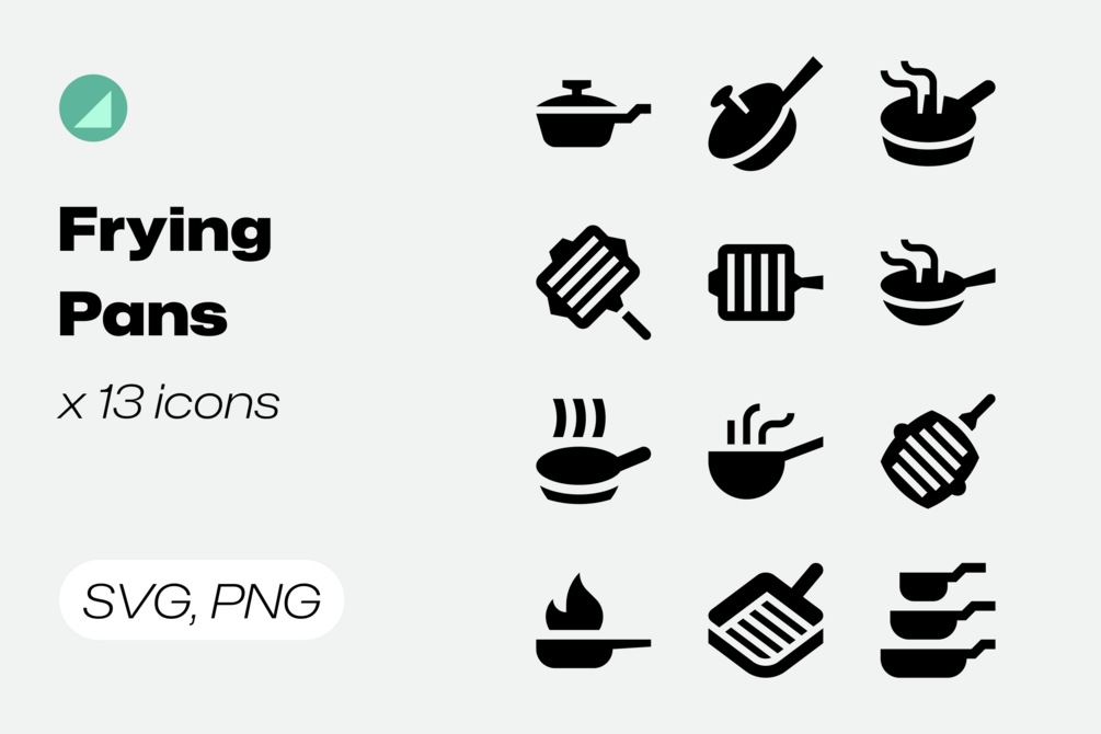 Basicons / Solid / Frying Pan Icons
