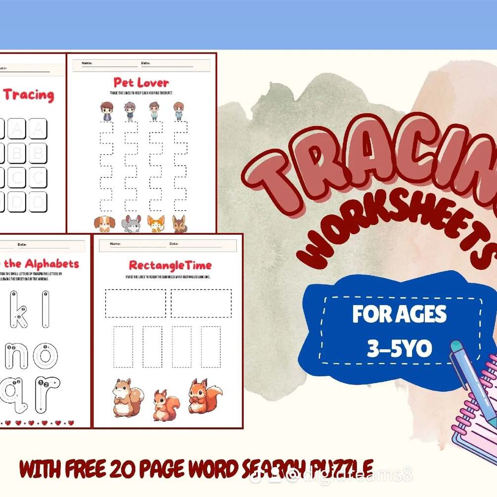 Tracing Worksheet Alphabets Tracing Number Tracing Animals with Word ...