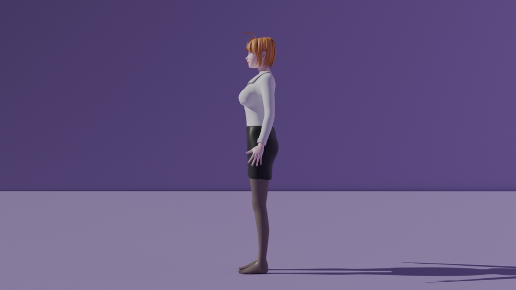 Blender Cartoon Woman Rig And Model Character NaNa