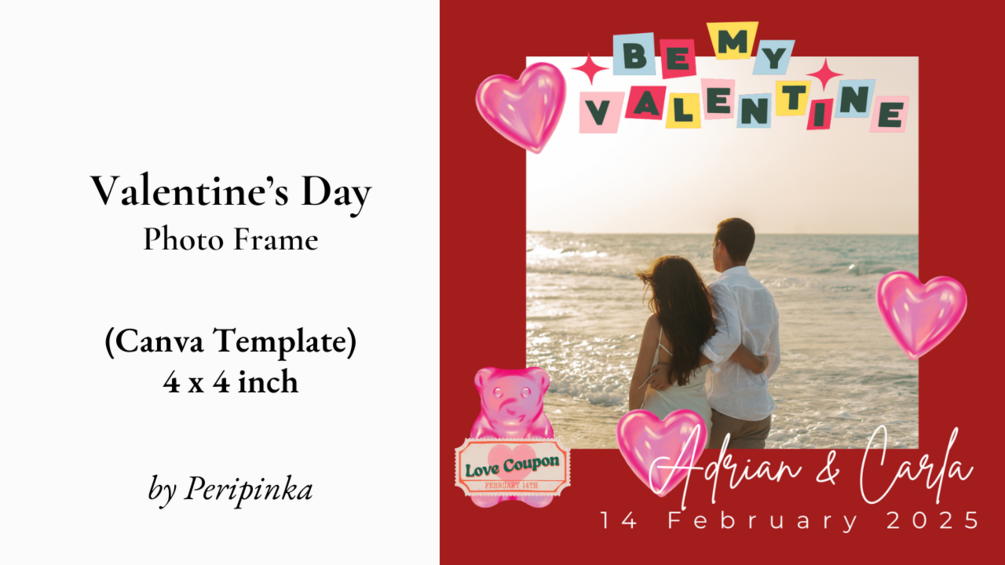[Template] Valentine No. 1 Photo Frame 4 x 4 inch