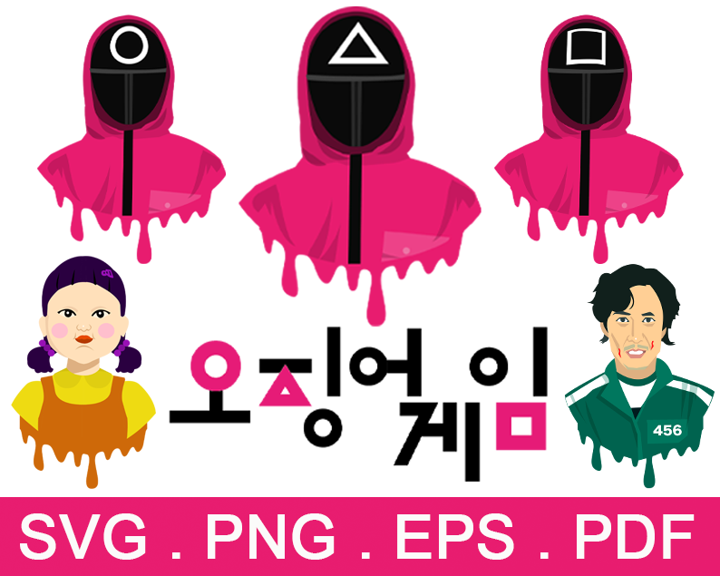 Squid Game Character SVG PNG EPS PDF Download