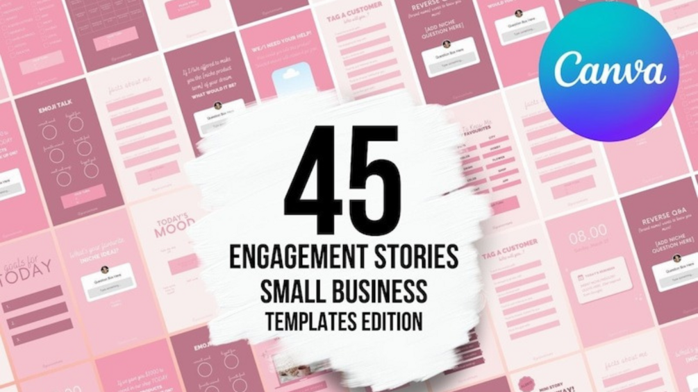 Pack of 45 Pink Pastel Instagram Engagement Stories Templates for ...