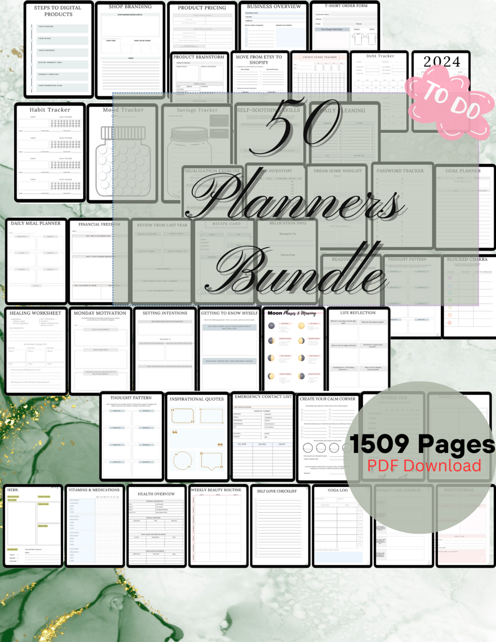 Digital Planner Bundle, Printable Planner, Canva Planners Bundle ...