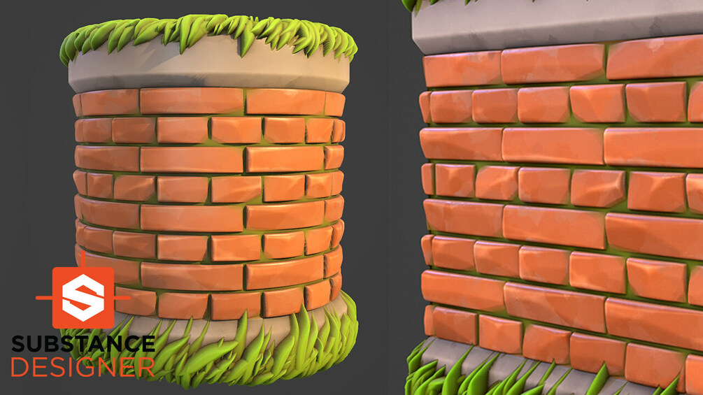 Stylized Wall - Substance Designer