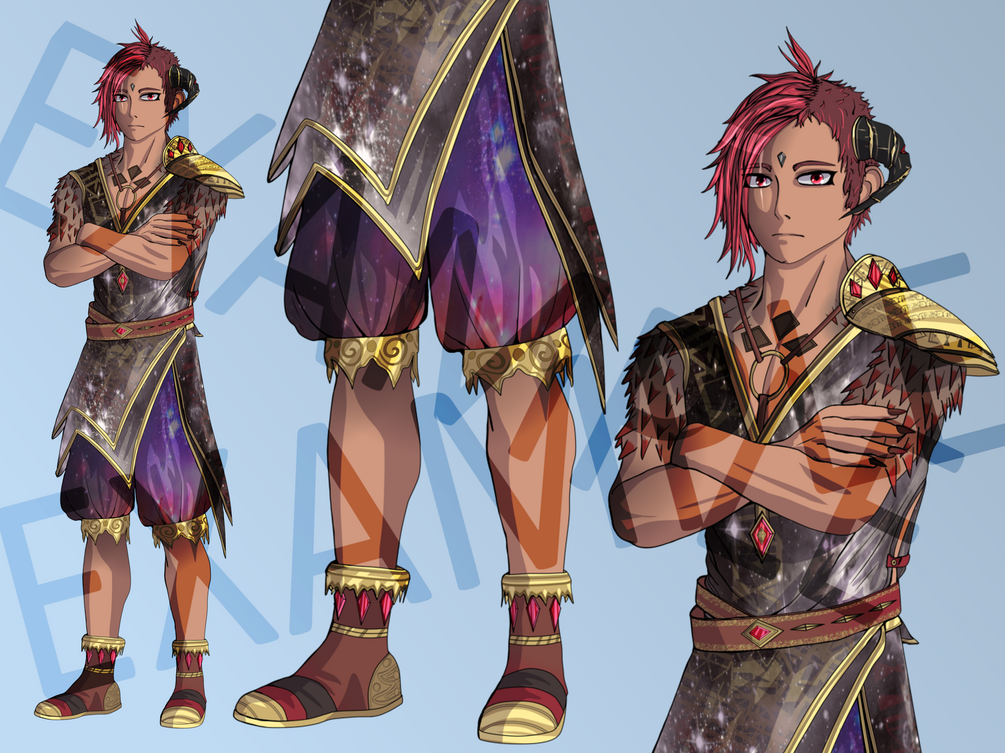 Dragon Man Visual Novel Sprite (Full Body)