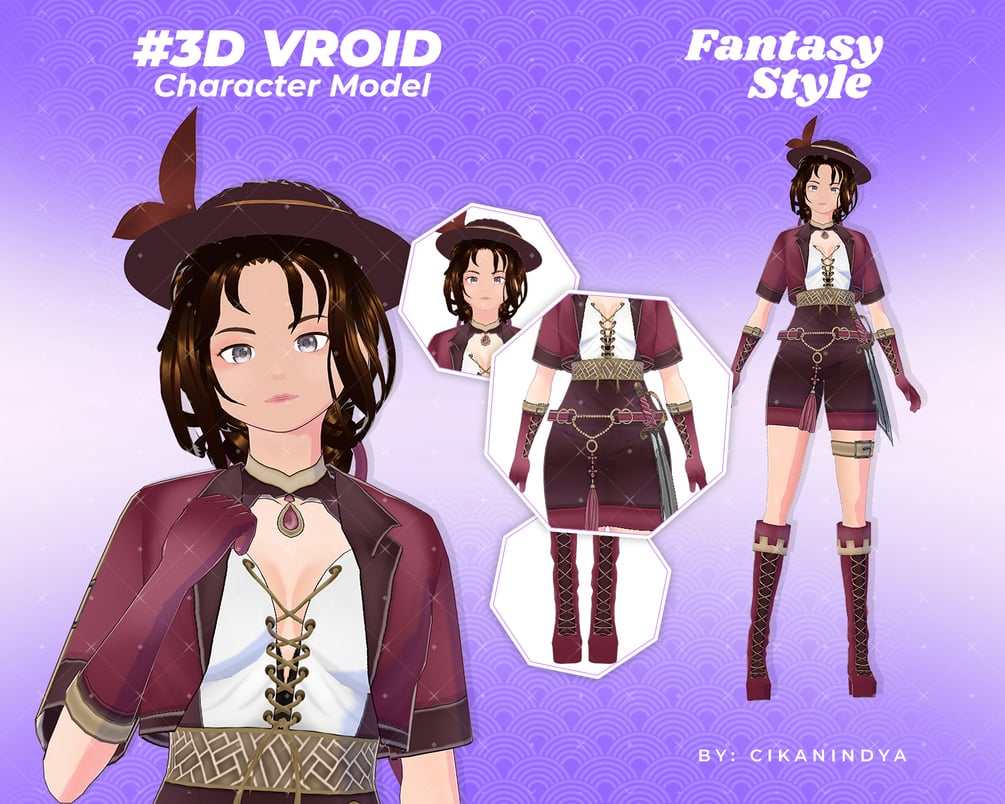 Unleash Creativity with Nirayneka Anime Girl 3D Vroid Model - 3d Model ...