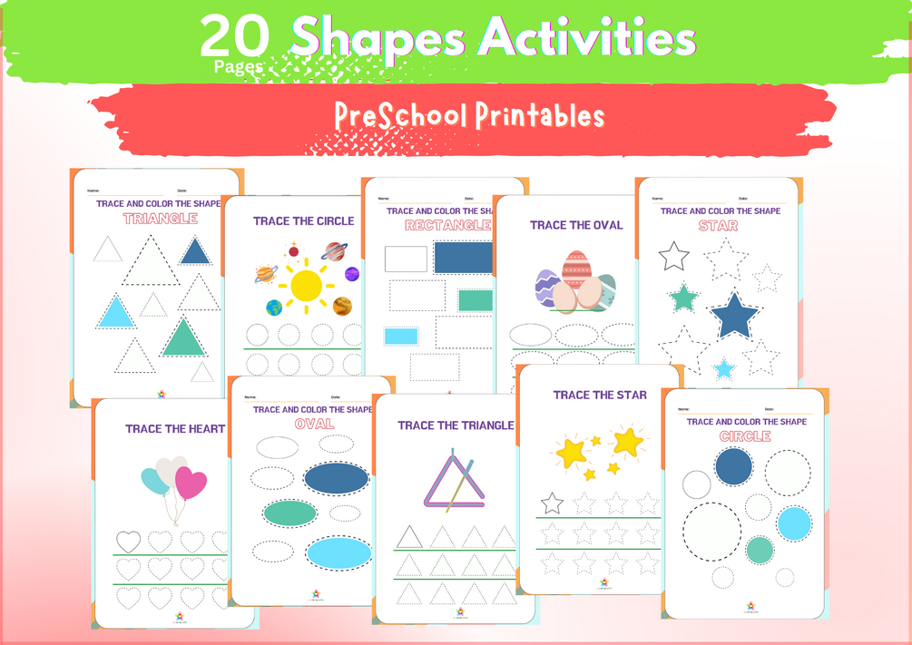 Preschool Shapes Tracing Activity