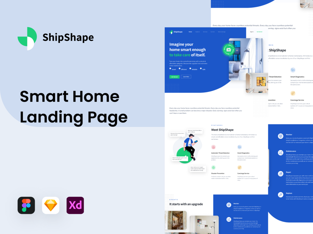 ShipShape - Smart Home Landing Page