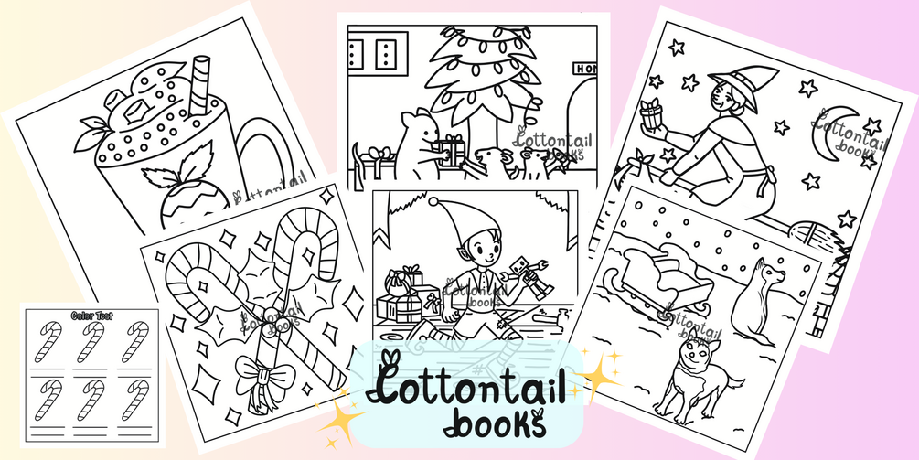 Cozy Christmas Coloring Pages - Pack 1