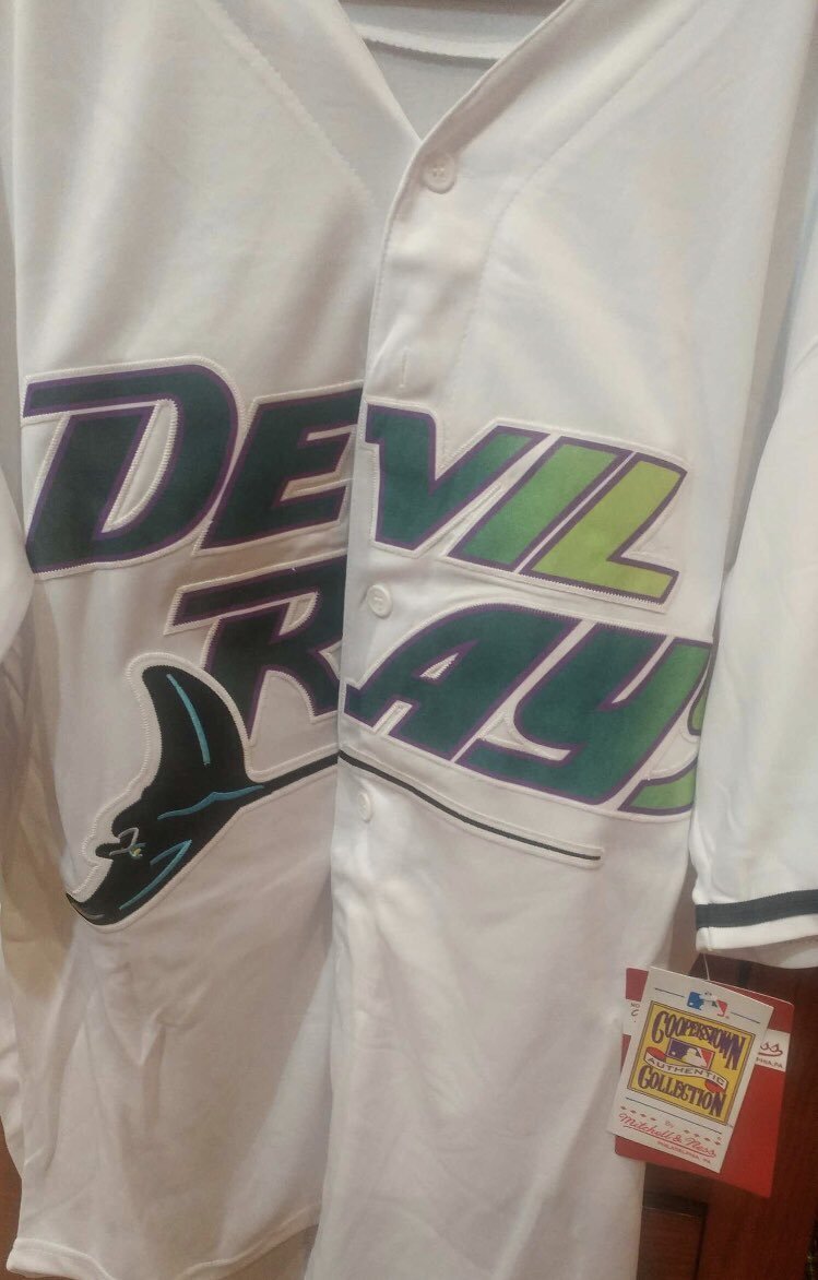 Wade Boggs Tampa Bay Devil Rays White Throwback Jersey