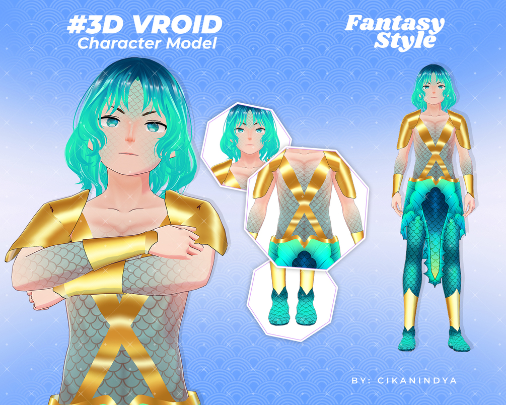 3D Vroid Character, Interactive Model, Online Gaming - Epic Gaming Persona Immersive 3D Vroid ...