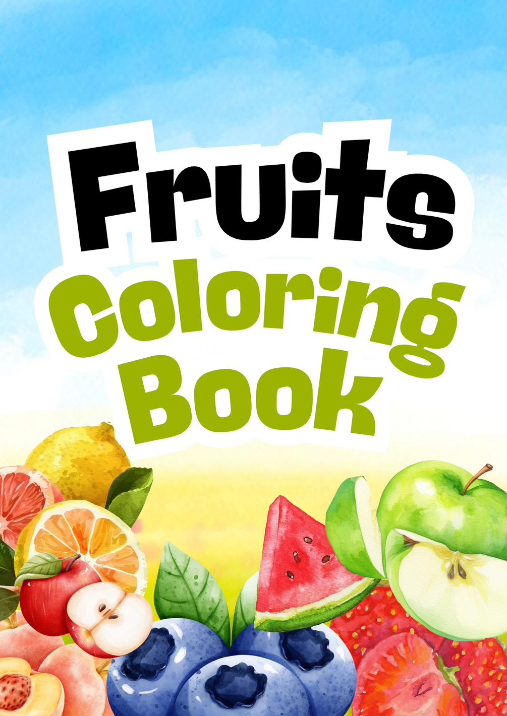 Fruits coloring book